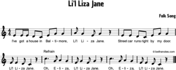 Li'l Liza Jane - Beth's Notes